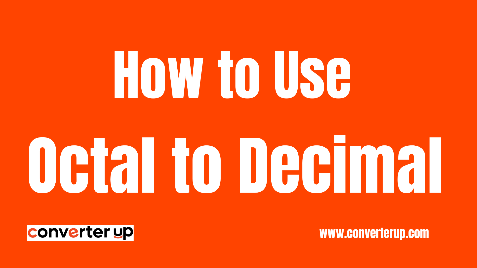 Cómo usar Octal a Decimal: una guía simple